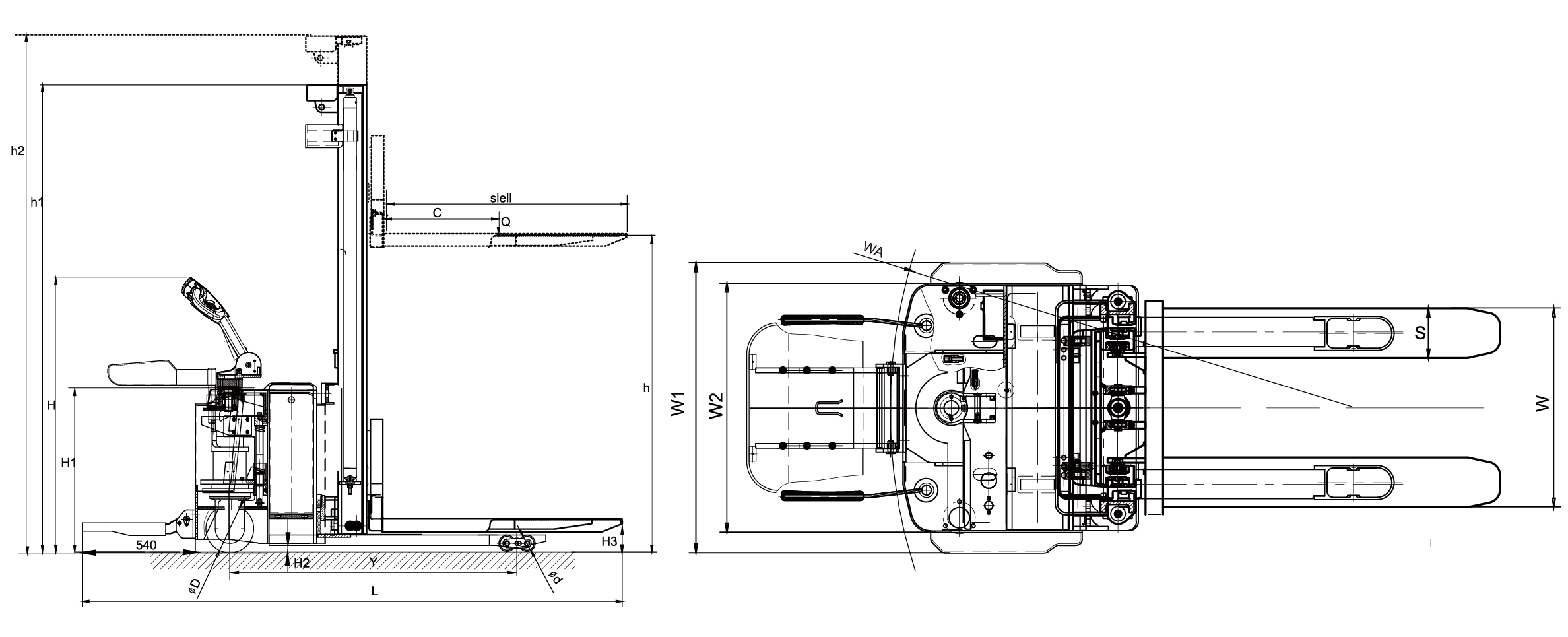 Custom Electric Fork Over Stacker Forklift Supplier - Staxx forklift